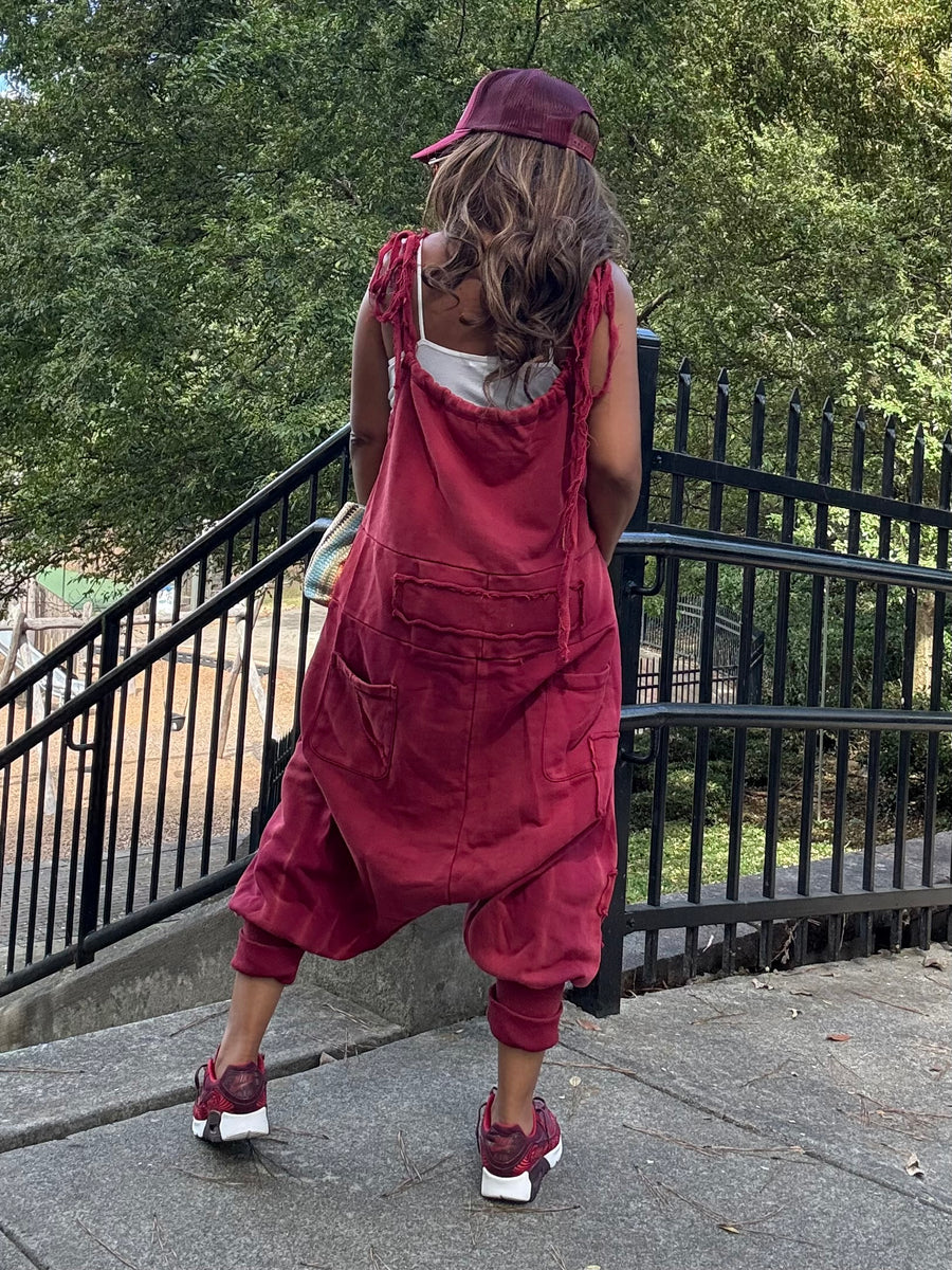 Faded Dye Harem Overalls – iAmDaniJay